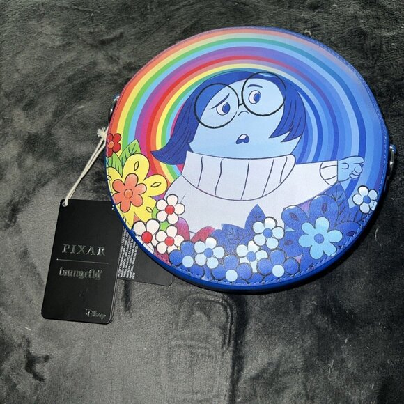 Loungefly | Bags | Loungefly Disney Pixar Inside Out Sadness Round ...